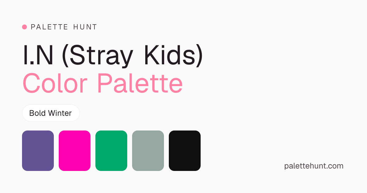 I.N (Stray Kids) Color Analysis | Palette Hunt